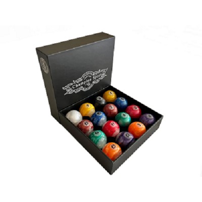 CHAMPION DESIGNER CANDY 2-1/4" BILLIARD POOL BALL SET COMPLETE 16 BALL SET