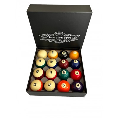 CHAMPION CLASSIC STANDARD 2-1/4" BILLIARD POOL BALL SET COMPLETE 16 ...