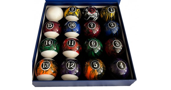 Champion Marble Pool Balls set Billiard Pool Ball ( Dark Marble)
