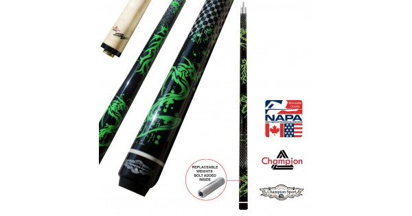 Champion Dragon Pool Cue Stick, Billiard Glove- Predator 314 Taper, 12 ...